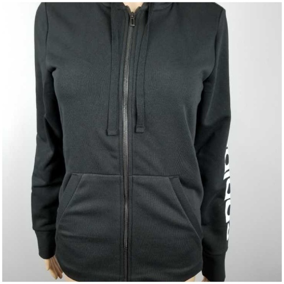 adidas | Jackets & Coats | Adidas Essentials Linear Zip Hoodie Bwsz M ...